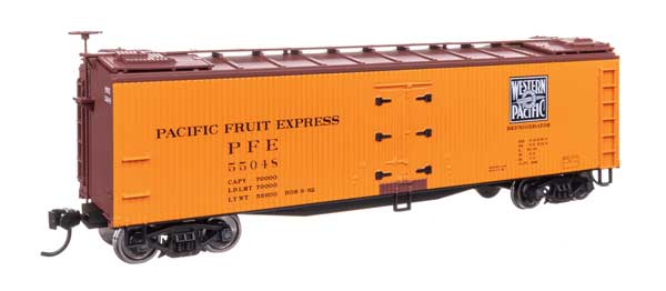 Walthers Mainline 910-41235 HO Scale 40' Early Reefer RTR PFE WP #55048 ...